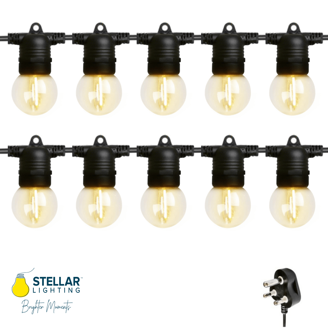 20m Heavy Duty Warm White LED String Lights | Connectable