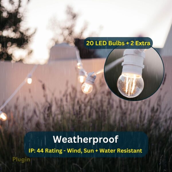 20m Warm White LED String Lights | Perfect for your Outdoors