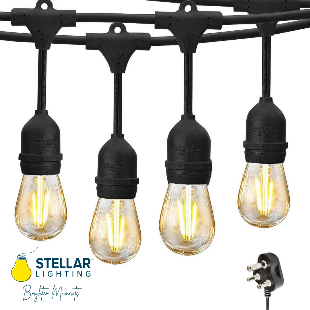 String Lighting - 10m LED Festoon Outdoor Drop String Lights