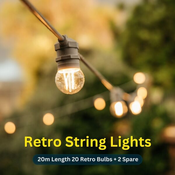 20m Warm White LED String Lights | Perfect for your Outdoors