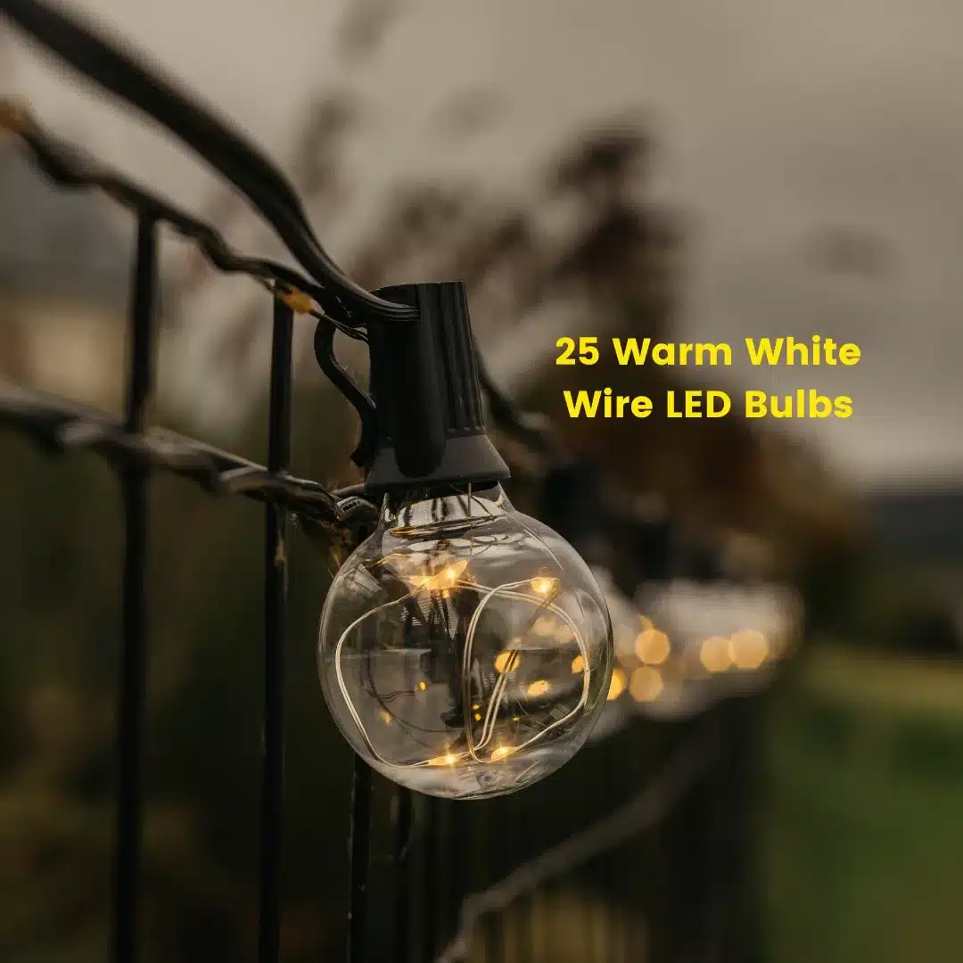 Solar 10m 25 Wire LED Classic String Lights