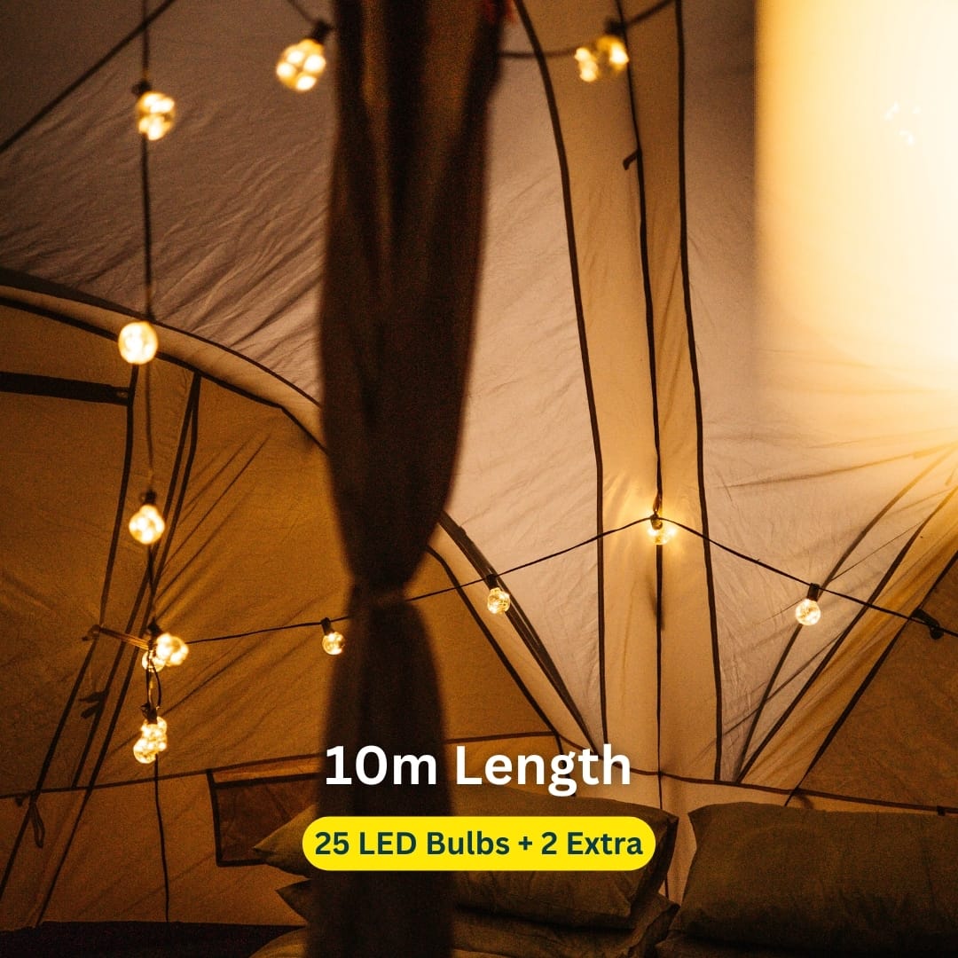 Solar 10m 25 Wire LED Classic String Lights