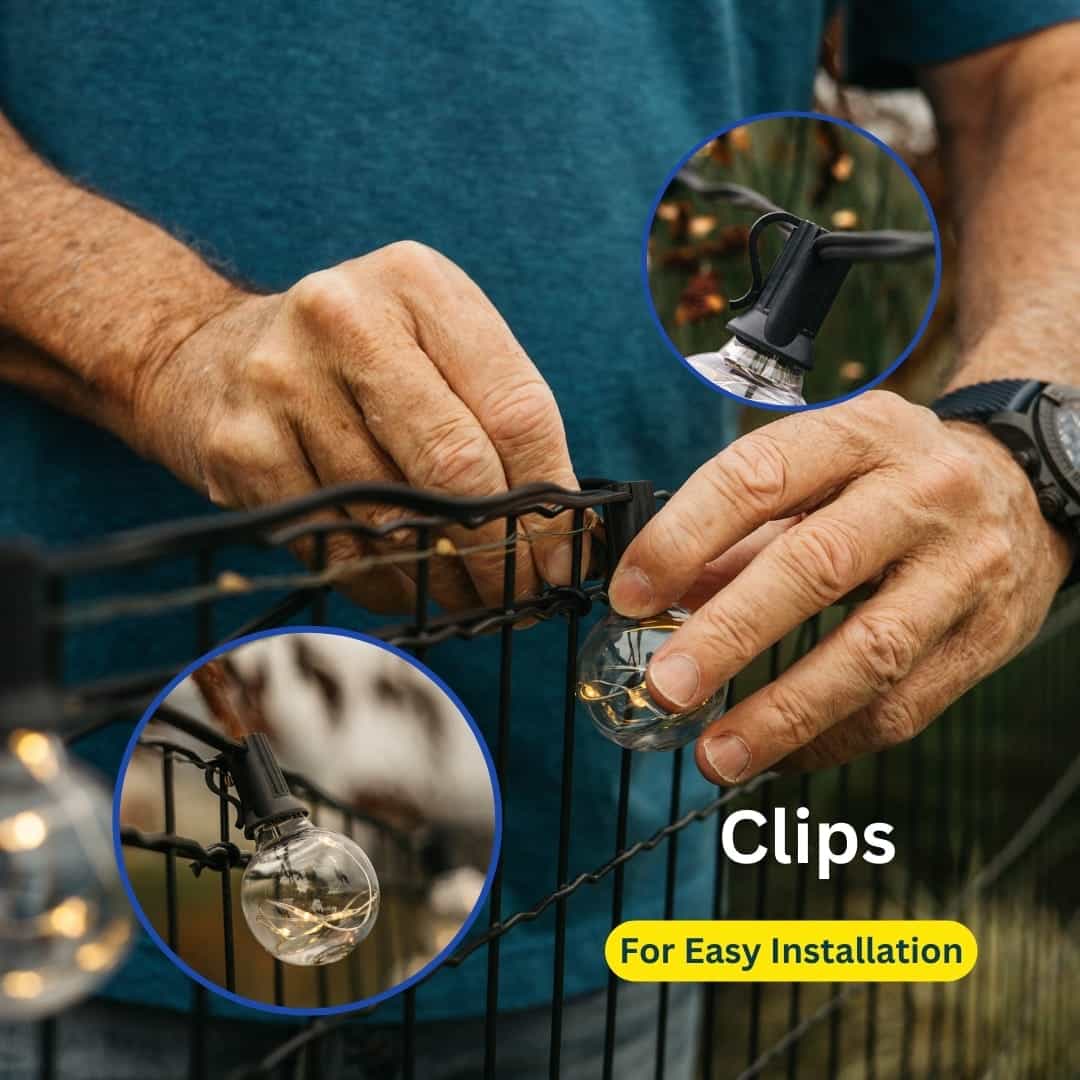 Solar 10m 25 Wire LED Classic String Lights