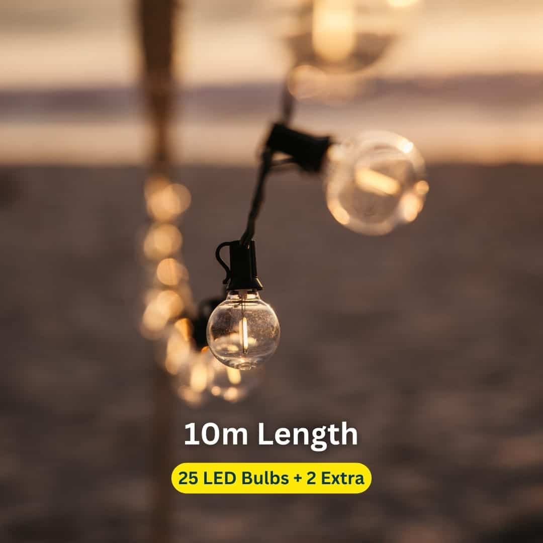 Solar Lighting - 10m Warm White 25 LED String Light