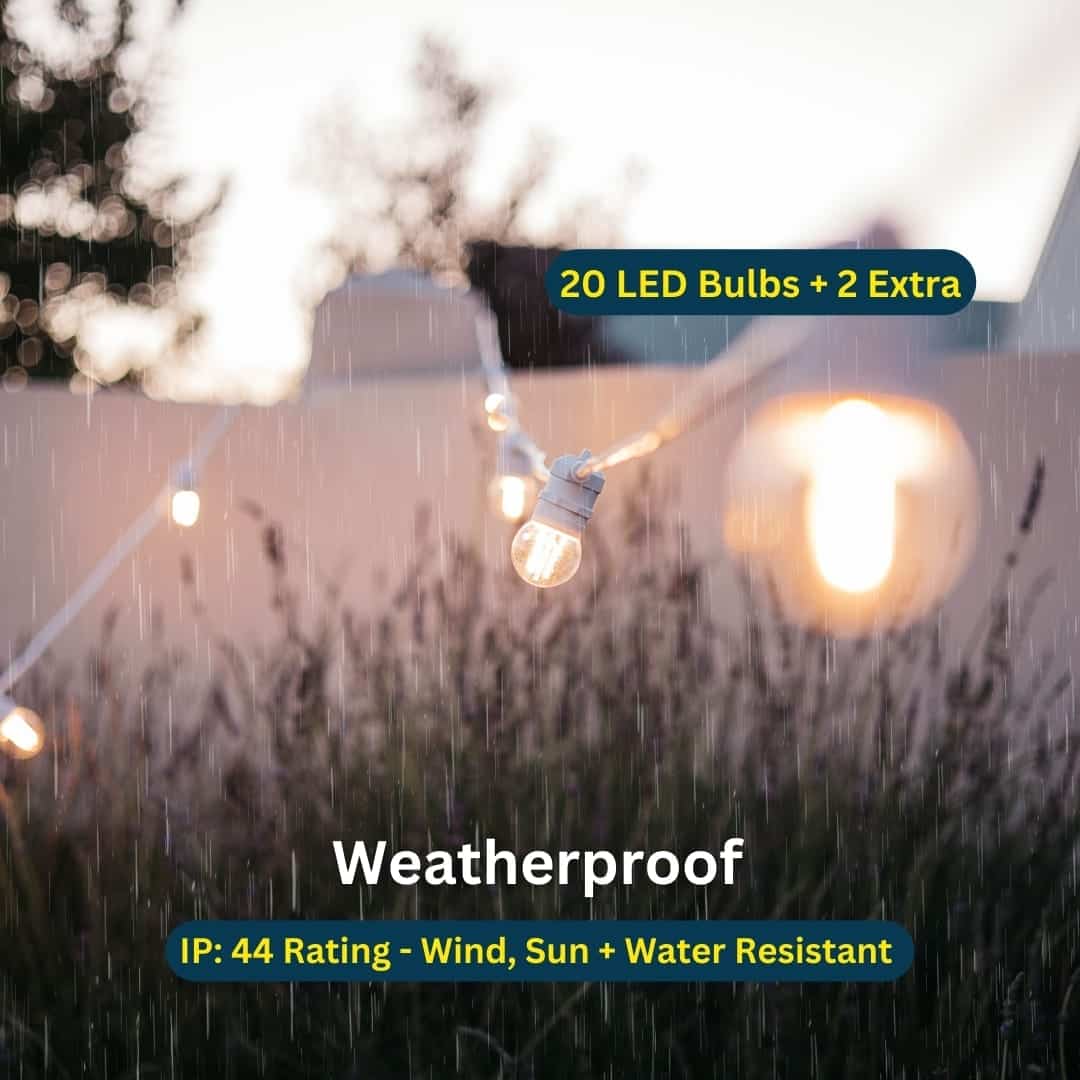20m Warm White LED String Lights | Perfect for your Outdoors