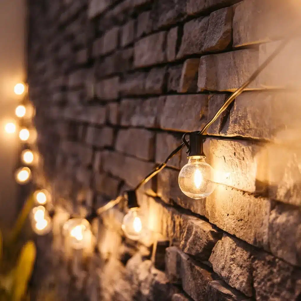 String Lights - 20m Warm White LED Bulbs | Patio Lighting