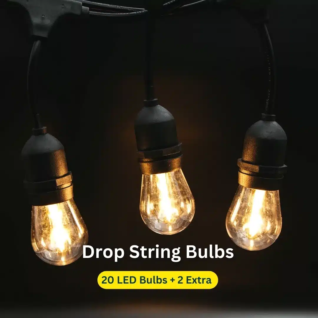String Lighting - 20m LED Festoon Outdoor Drop String Lights