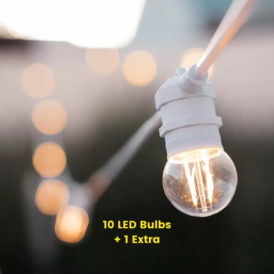 10m Warm White LED String Lights | Perfect for your Outdoors