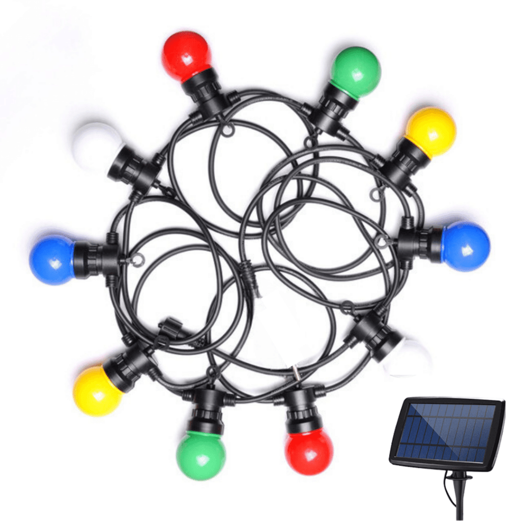 Solar 10m Multi-Colour String Lights | Festive Atmosphere