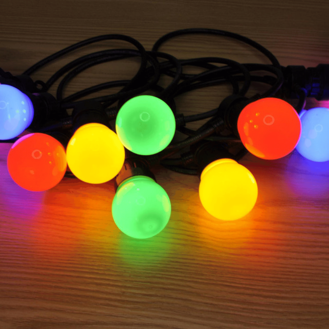 Solar 10m Multi-Colour String Lights | Festive Atmosphere