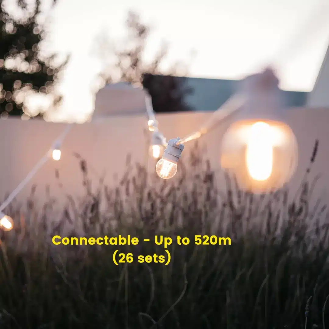 20m Warm White LED String Lights | Perfect for your Outdoors