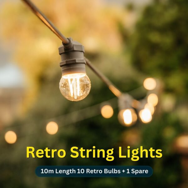 10m Warm White LED String Lights | Perfect for your Outdoors