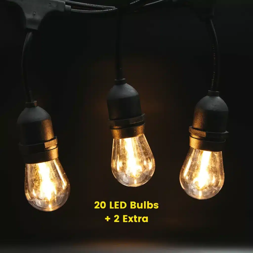 String Lighting - 20m LED Festoon Outdoor Drop String Lights