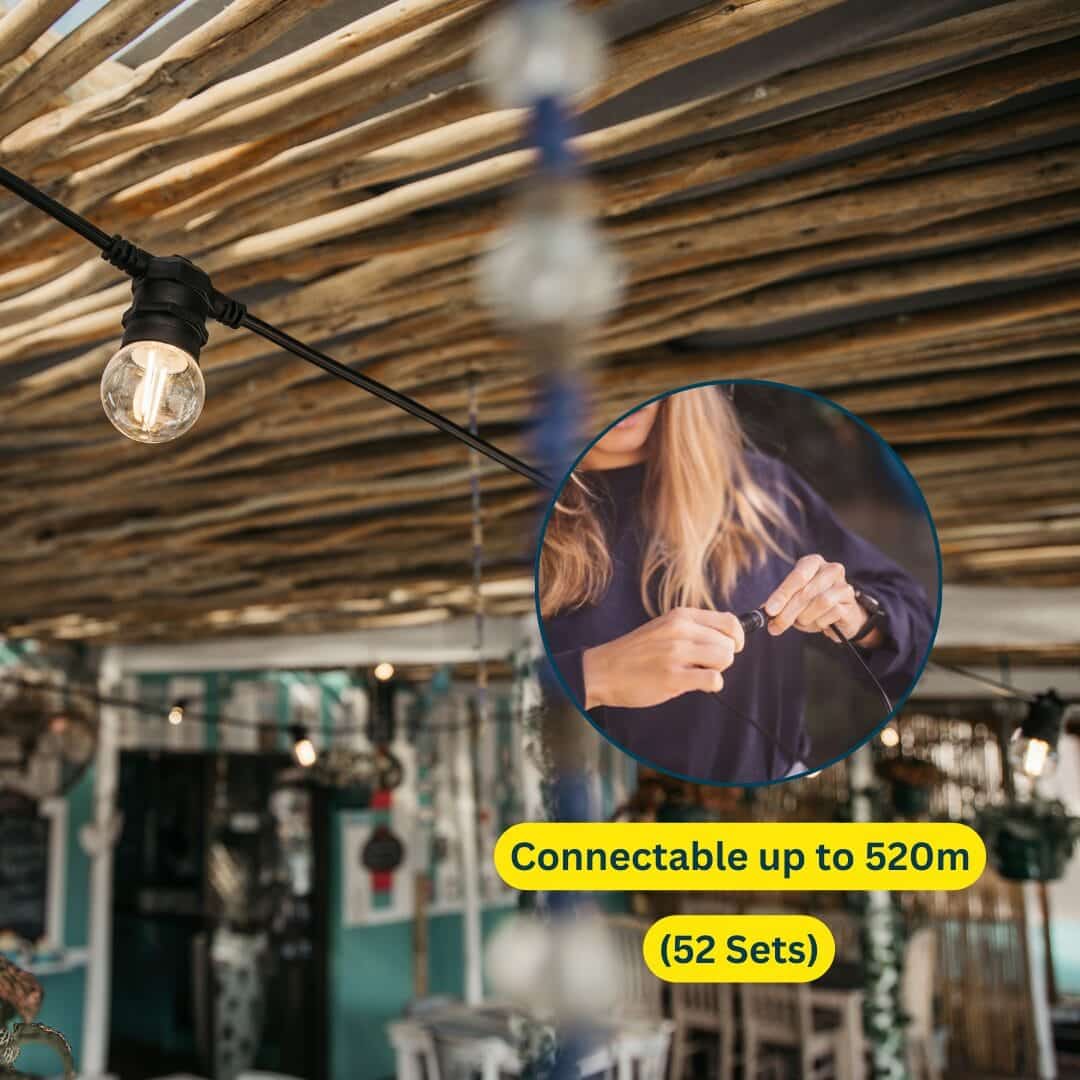 10m Warm White LED String Lights | Connectable Magic