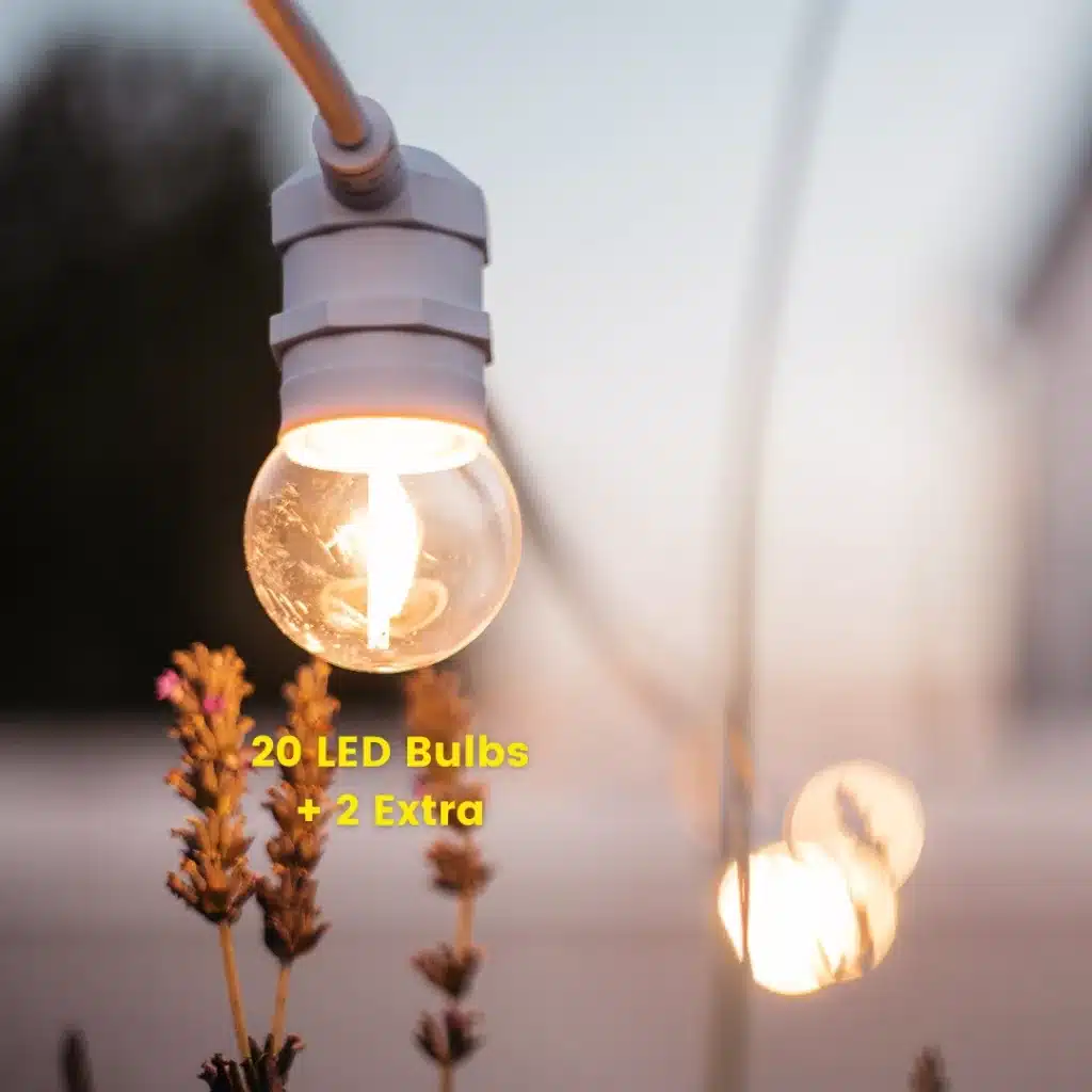 20m Warm White LED String Lights | Perfect for your Outdoors