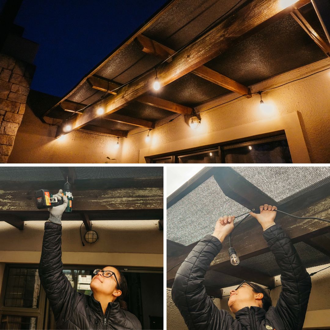 20m Festoon String Lights | Warm White Outdoor Glow