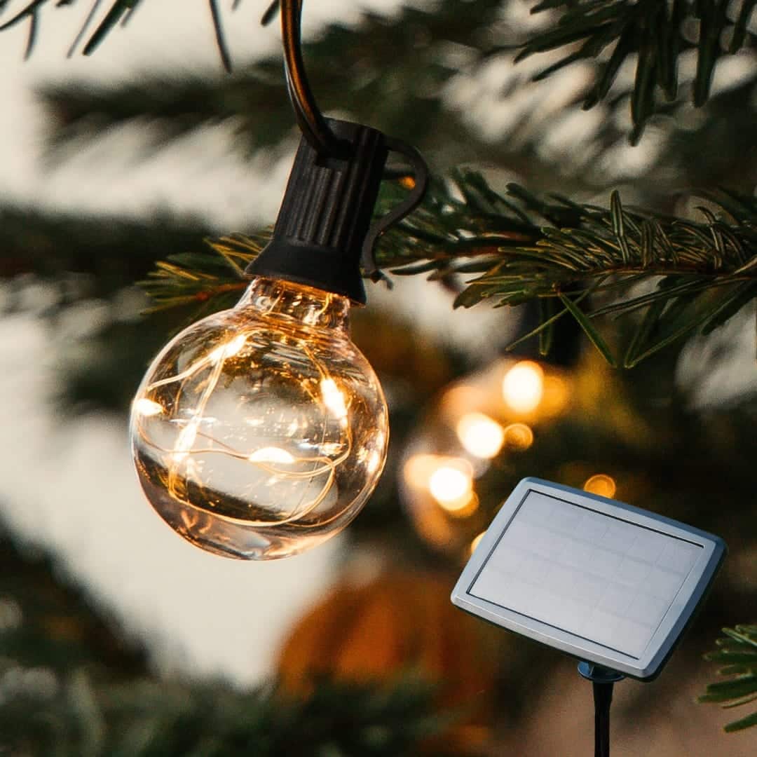 Solar 10m 25 Wire LED Classic String Lights