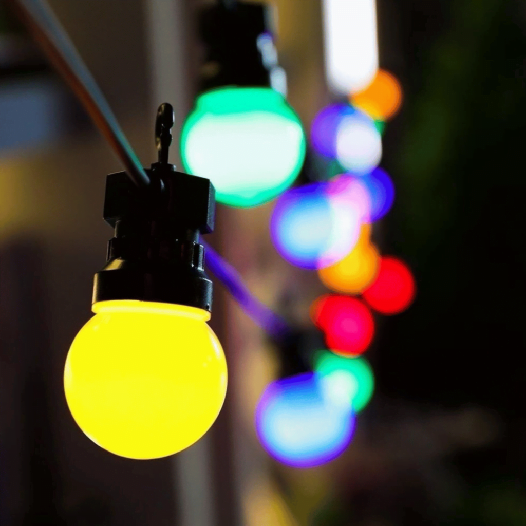 Solar 10m Multi-Colour String Lights | Festive Atmosphere