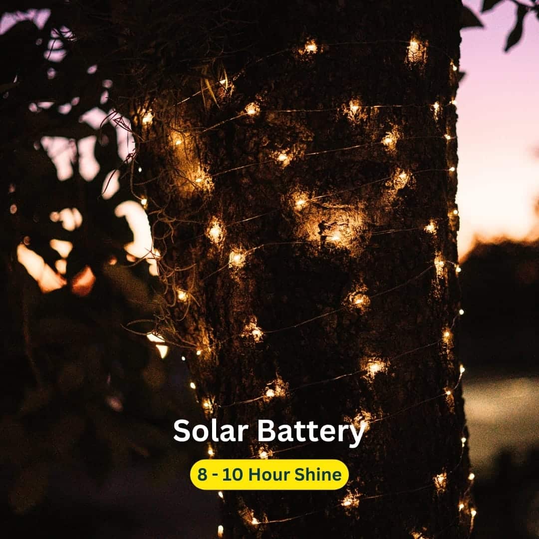 Solar 20m 200 LED Copper Wire Fairy Lights - Create Ambience