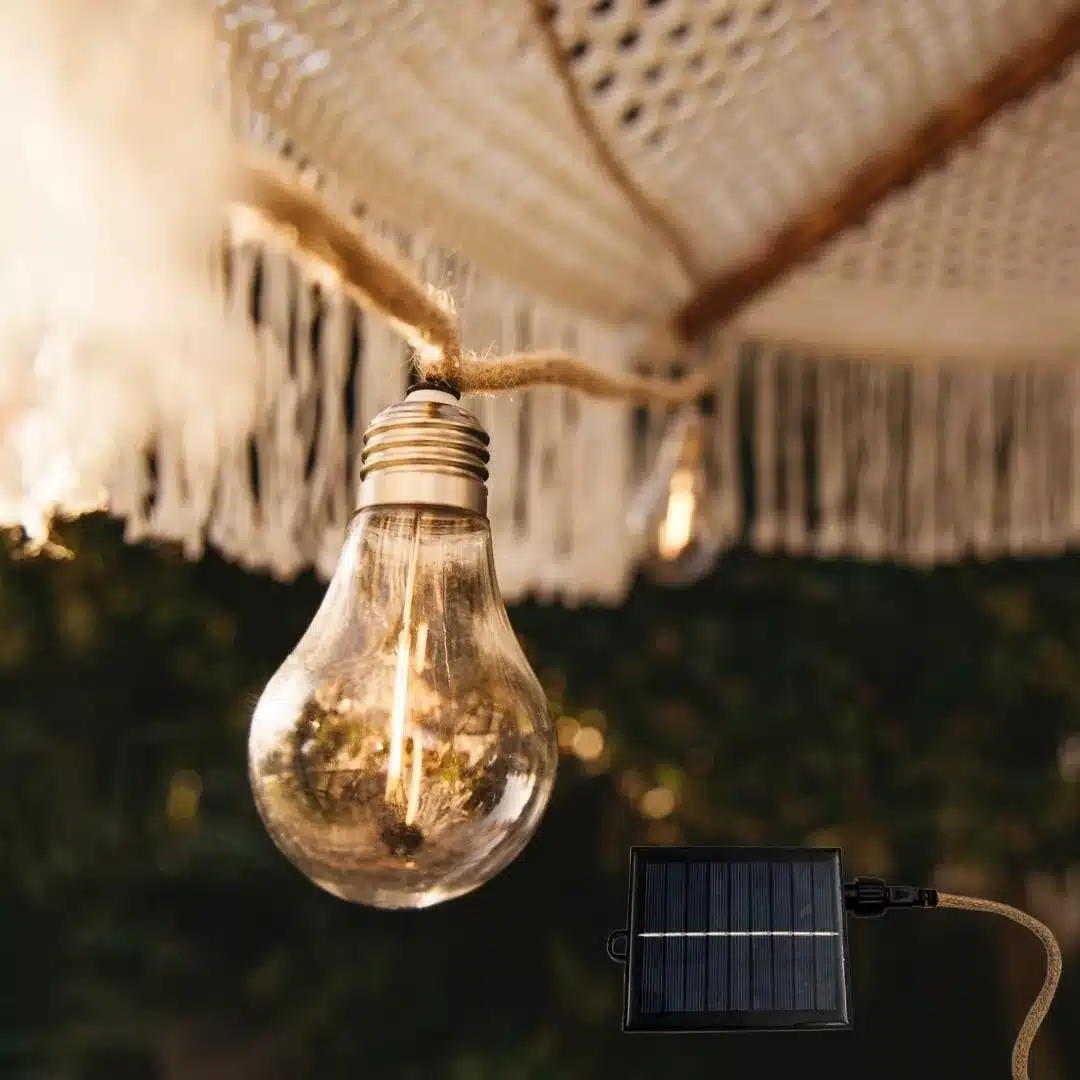Solar Power 5m Cotton LED String Lights | Patio + Home