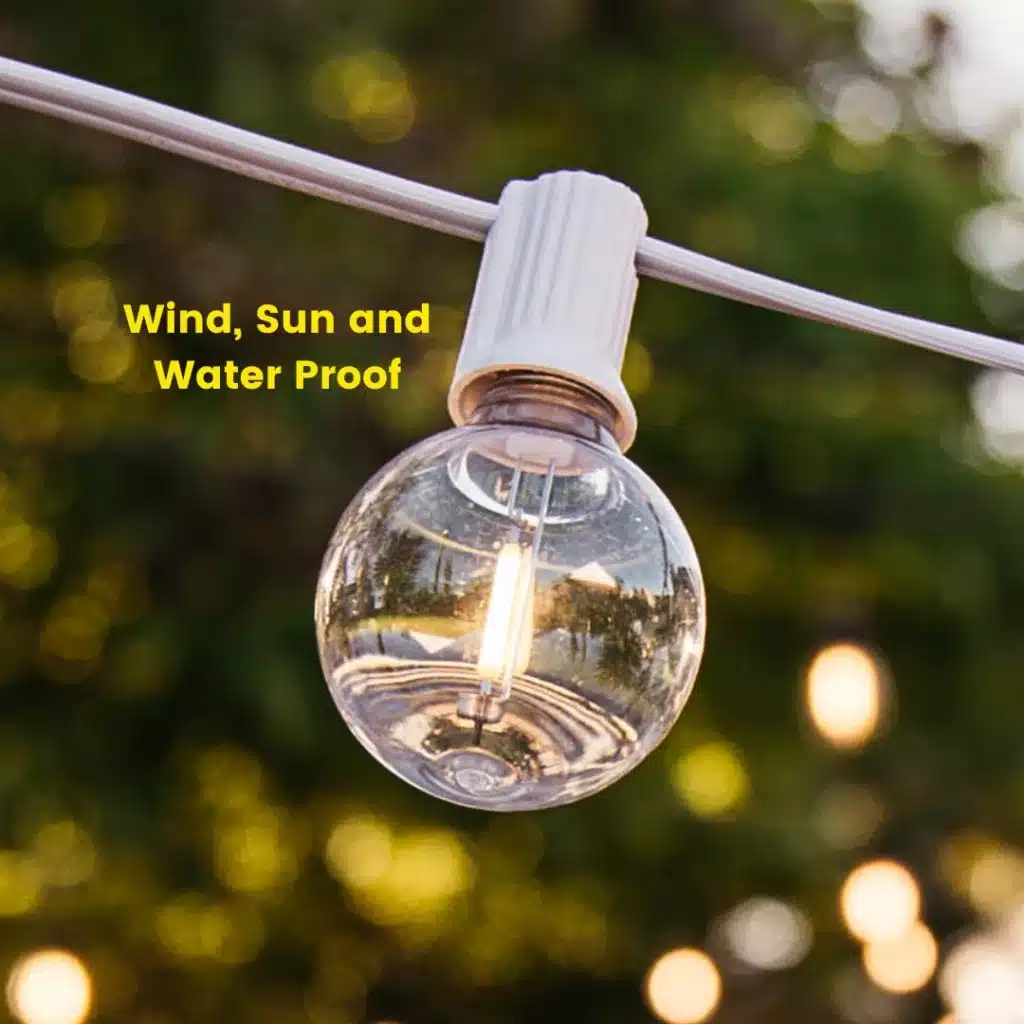 Solar 5m String Lights with 16 Warm White LED Bulbs