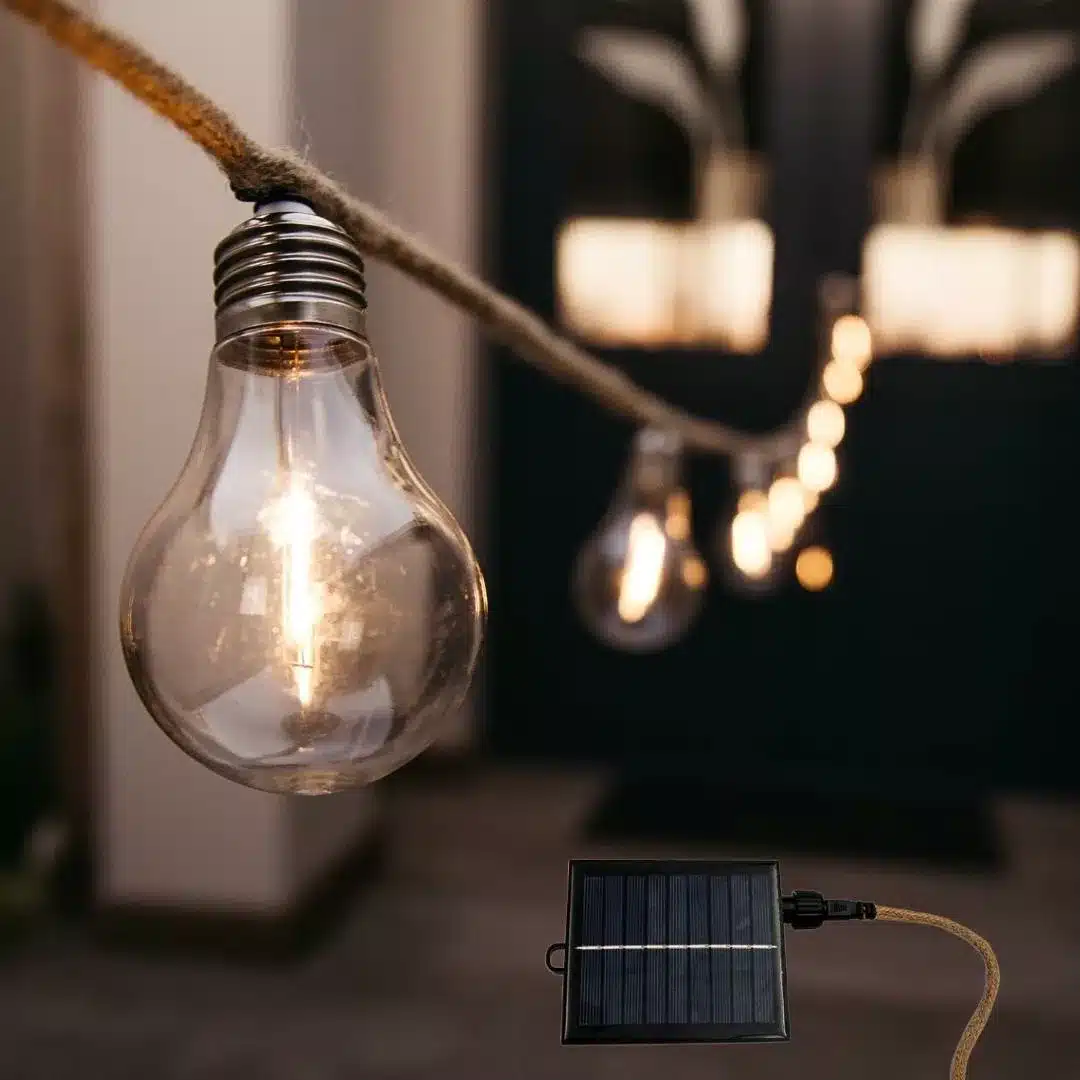 Solar Power 5m Cotton LED String Lights | Patio + Home