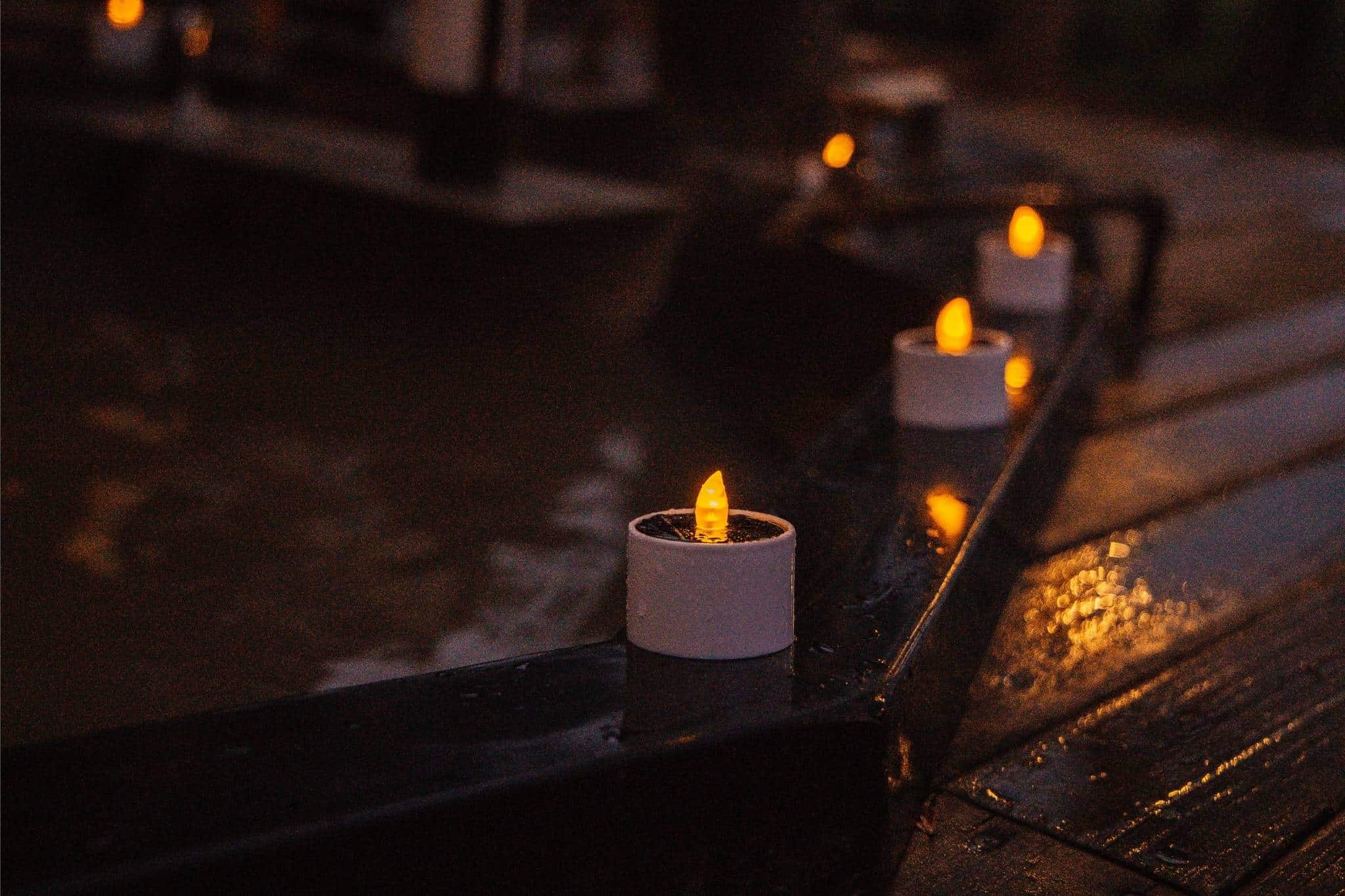 Solar Flameless LED Tea Light Candles 6 Pack