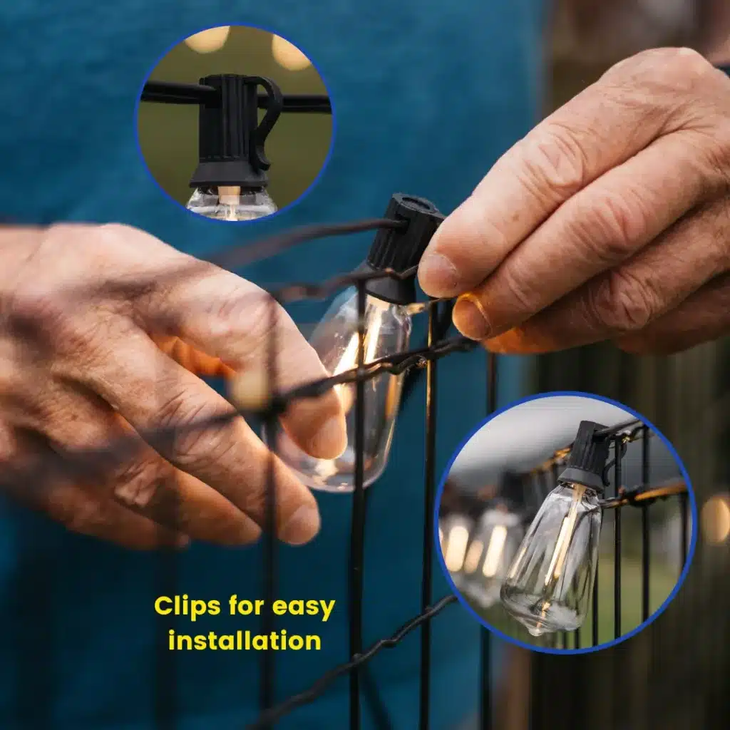 10m 25 Vintage LED Bulb String Lights For Your Garden