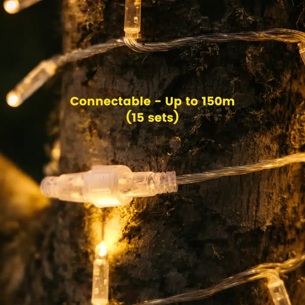 Fairy Lights in 10m with 100 LED Bulbs in Warm White