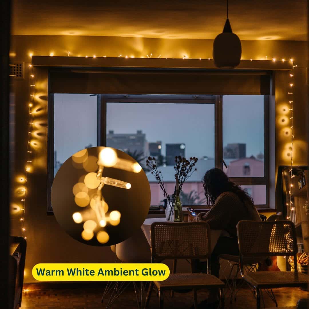 Fairy Lights in 10m with 100 LED Bulbs in Warm White