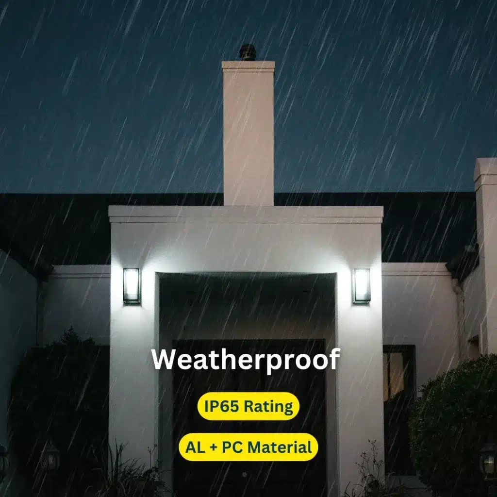 Solar Outdoor LED Wall Lantern Light with Cool White Bulb